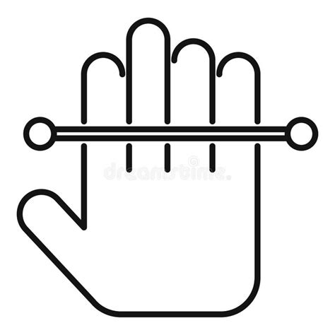 Fast Palm Scan Access Icon Outline Vector Bio Printing Stock Vector Illustration Of Board
