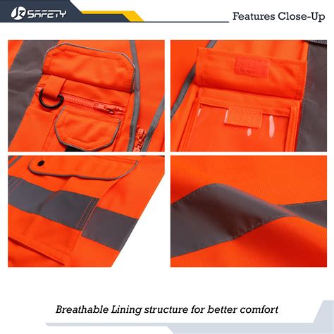 Jksafety 9 Pockets Hi Vis Reflective Safety Vest