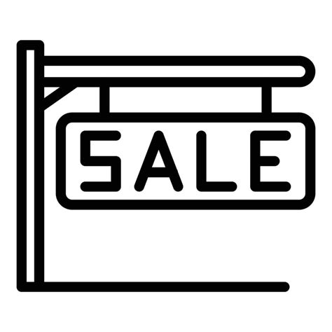 Sale Street Banner Icon Outline Style 15599450 Vector Art At Vecteezy