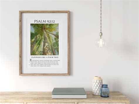 A Psalm And A Palm Wall Art Psalm Bible Verse Wall Art Print Scripture