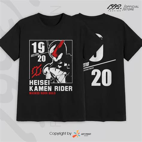 Áo thun Kamen Rider Build HEISEI RIDER 20th Anniversary ngắn tay
