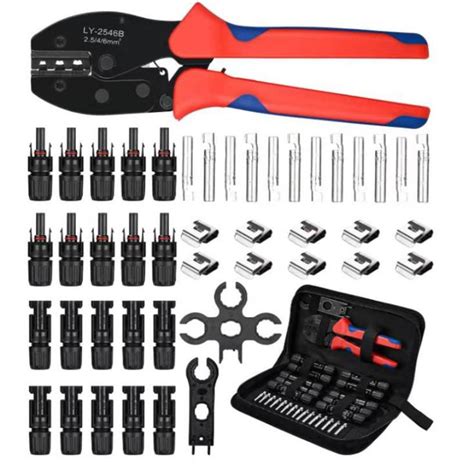1set Solar Pv Panel Crimping Tool Kit For Solar Cable With Wire Crimper