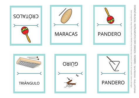 Profes Papel Tijera DOMINÓ DE INSTRUMENTOS ORFF
