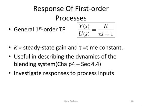 Process Modelling And Control Summary Most Important Points In