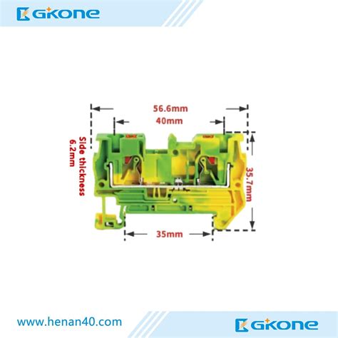 Durable Square Push Terminal Block For Yellow Green Ground Wiring Yellow Green Terminal And