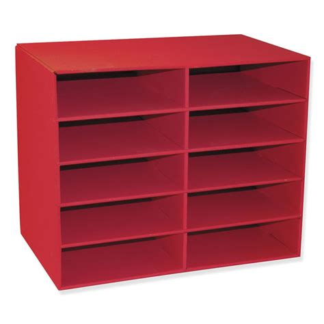 10 Shelf Organizer Red 17 H X 21 W X 12 7 8 D 1 Organizer