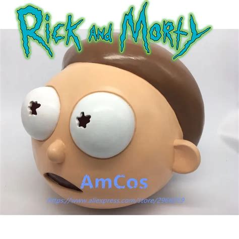 Anime Rick Y Morty Máscara Cosplay Casco Linda Cabeza Completa De Látex