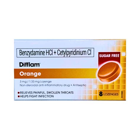 Difflam Orange 3mg 1 33mg Lozenges By 8s