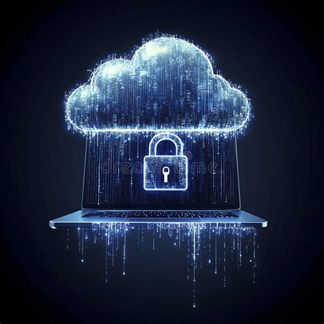 Cybersecurity Expert Safeguarding Data On Laptop In Digital Environment Stock Image Image Of