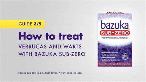 How To Treat Verrucas And Warts With Bazuka Sub Zero Youtube