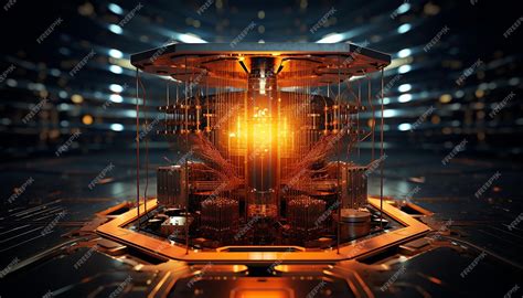 Premium Ai Image Quantum Computer Futuristic Digital Computer Design