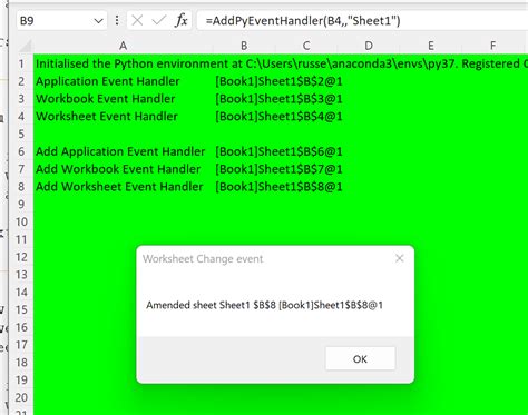 Replacing Vba Event Handling With Python — Xlslim V10 Documentation