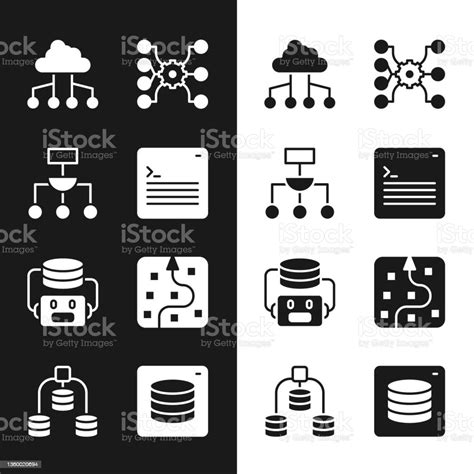 Set Web Developer Programming Code Algorithm Network Cloud Connection