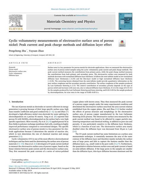 Pdf Cyclic Voltammetry Measurements Of Electroactive Pcyyzhao Papers Mcp Cv Measurements