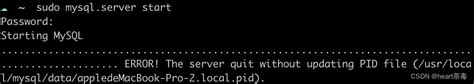 Mac上mysql启动报错问题unable To Lock Ibdata1 Error 35idea社区版springboot插件