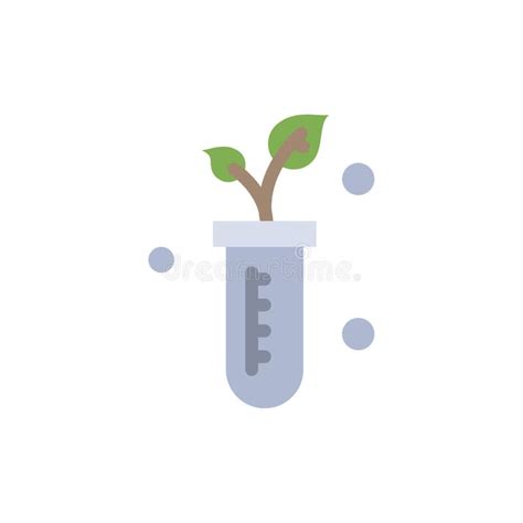 Tube Plant Lab Science Flat Color Icon Vector Icon Banner Template