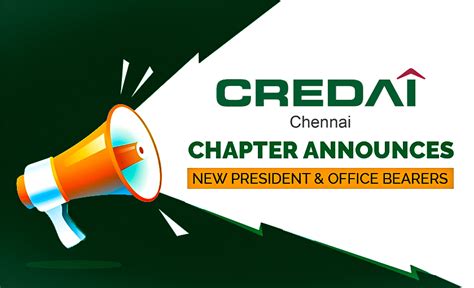 Credai Chennai Chapter Announces New President And Office Bearers