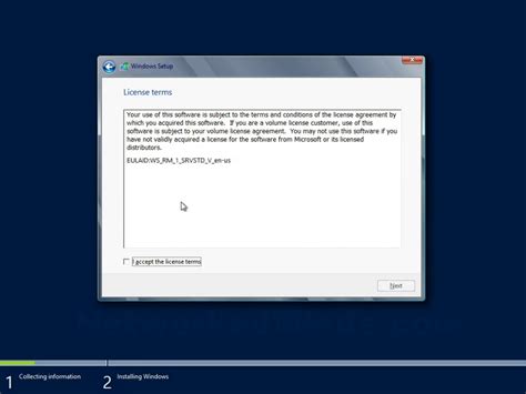 how to perform an installation of windows server 2012