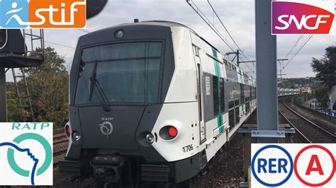 Transilien SNCF pour IDFM RER A Départ et Arrivée de 2 MI09 à