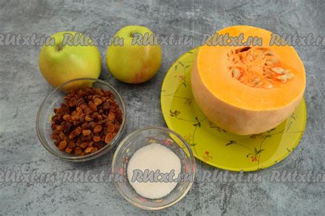 Тыква запечённая с яблоками и изюмом в духовке 11 фото в рецепте