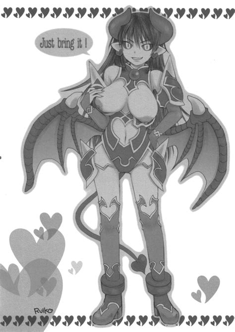 Rule 34 Astaroth Astaroth Shinrabanshou Black And White Black