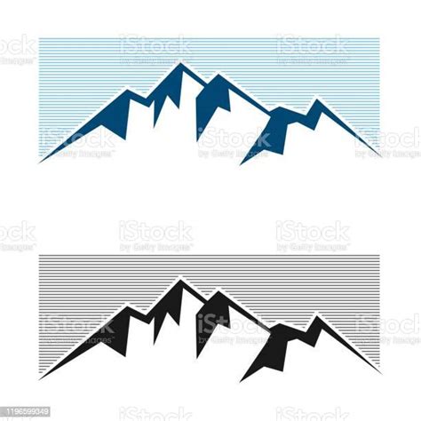 山地圖示徽標向量範本插圖設計向量 Eps 10向量圖形及更多山圖片 山 一組物體 中古時代 Istock