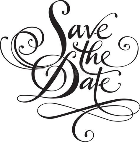 Save The Date Stock Vector Illustration Of Swirl Illustration 43348090