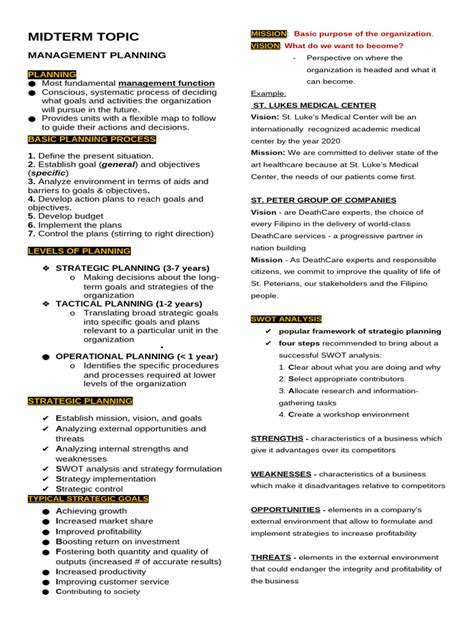 Midterm Labmanagement Pdf Goal Strategic Planning