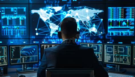 Cybersecurity Professional Monitoring Data Stock Illustrations 1 208 Cybersecurity