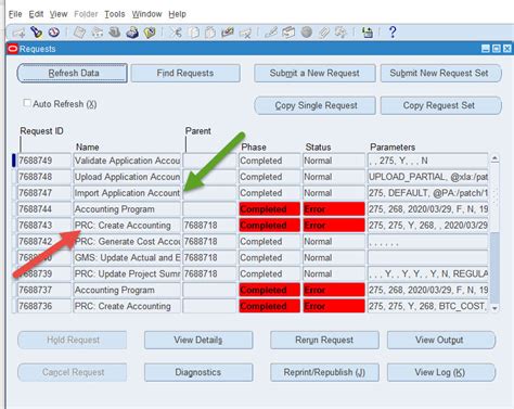 Prc Create Accounting Program Completes With Error Acl New Zealand