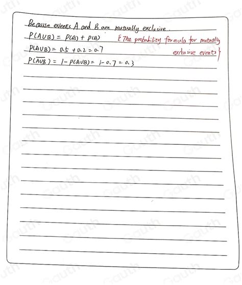Solved Consider Two Mutually Exclusive Events A And B Whose