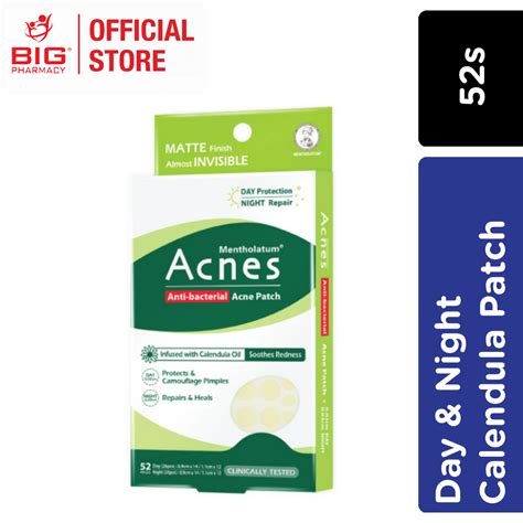 Mentholatum Acnes Anti Bacterial Day And Night Calendula Patch 52sbig