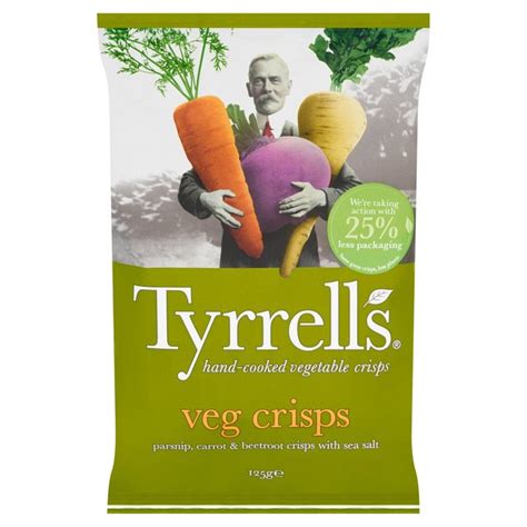 Tyrrells Parsnip Beetroot And Carrot Veg Crisps With Sea Salt Ocado