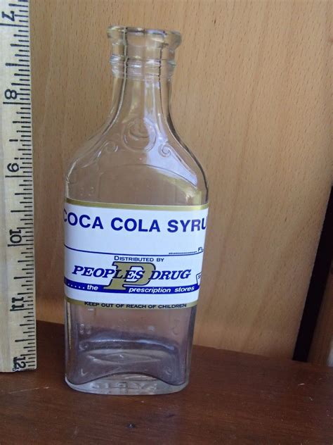 Vintage Peoples Drug Stores Coca Cola Syrup Medicine Bottle