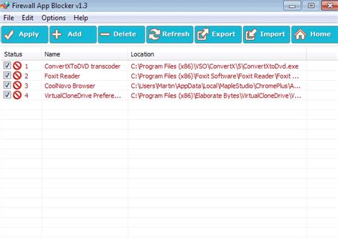 Firewall App Blocker Simplifies The Configuration Of Windows Firewall