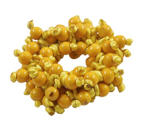 Yellow Beaded Stretch Bracelet
