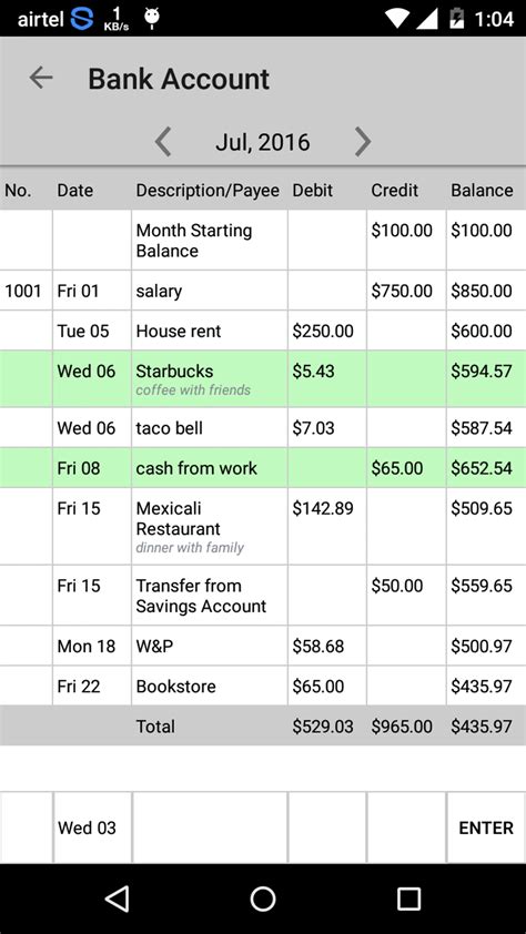Free Checkbook Ledger Apk For Android Download