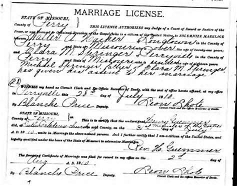Hacker Springer Marriage License
