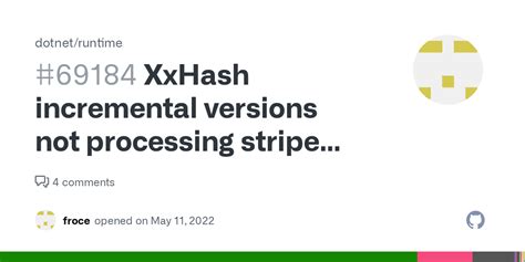 Xxhash Incremental Versions Not Processing Stripe When Filling Holdback