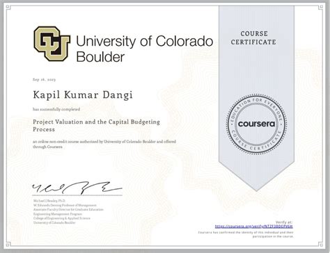 completed project valuation course by coursera kapil kumar dangi