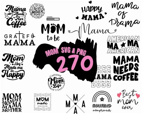 Svg Bundlemom Shirt Design Mom Svg Files For Cricut Happy Mothers