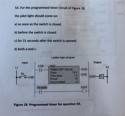 solved 54 for the programmed timer circuit of figure 18