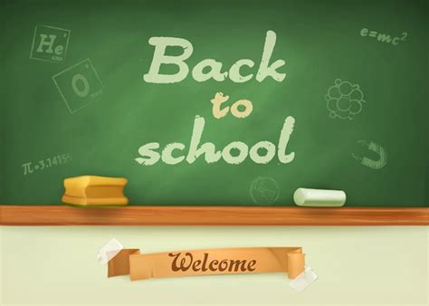 Premium Vector School Board With Welcome Word