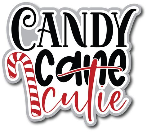 Candy Cane Cutie Scrapbook Page Title Die Cut Autumns Crafty Corner