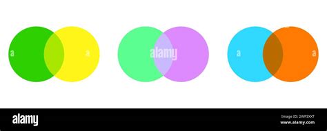 Intersecting Circles Colored Icon Merge Concept Business Background