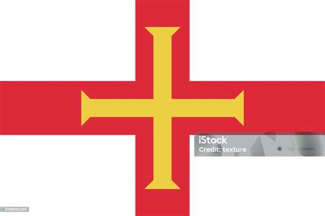 건지 국기 표준 크기 공식 비율입니다 직사각형 플래그입니다 표준 색상 플래그 아이콘입니다 디지털 일러스트레이션 컴퓨터 일러스트레이션 벡터 일러스트 레이 션입니다 개념에 대한