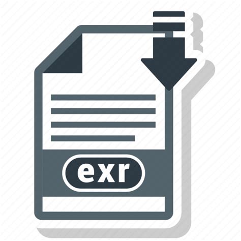 Exr Extension File Format Paper Icon
