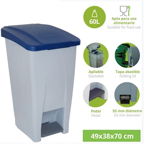 Garbage Bin Lt 60 Selective With Pedalcasolaro Hotellerie Spa Casolaro