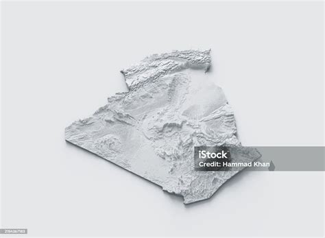 알제리지도 회색과 흰색 음영 처리 된 구호 질감지도 흰색 배경 3d 일러스트 0명에 대한 스톡 사진 및 기타 이미지 0명