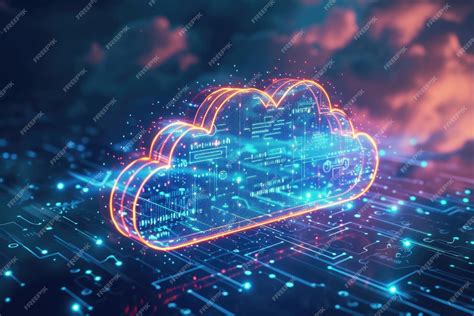 premium photo secure cloud computing with encrypted personal data